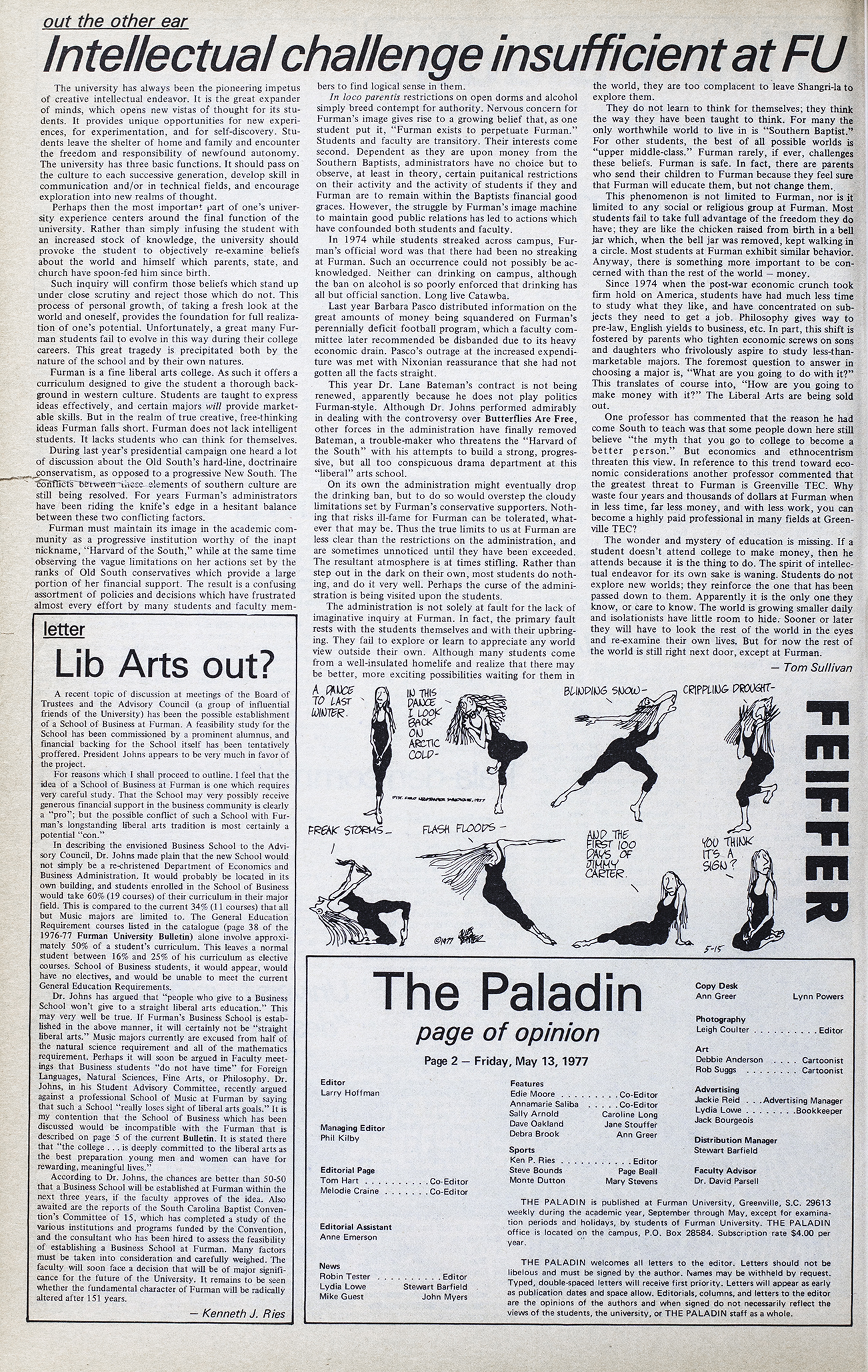 Furman Paladin - May 13, 1977